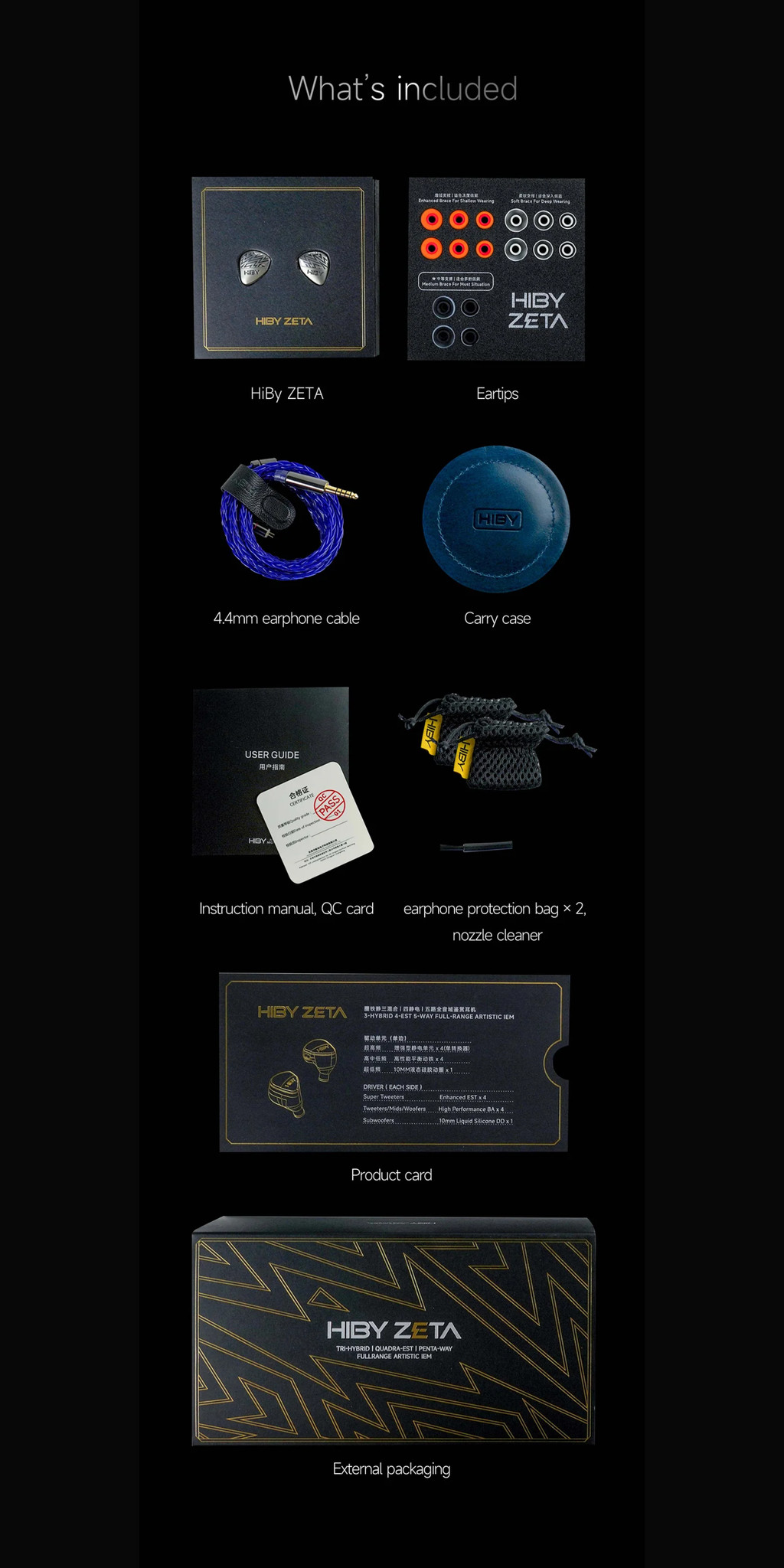 HiBy Zeta, In-Ear Monitors: 9-Driver Tribrid Flagship Electrostatic ...