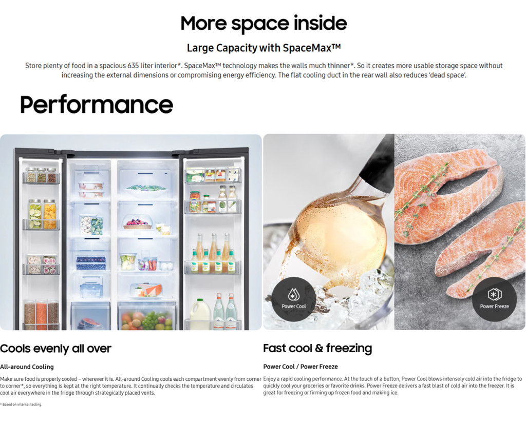 Samsung 655L Side by Side Inverter Refrigerator / Elba Side by Side ...