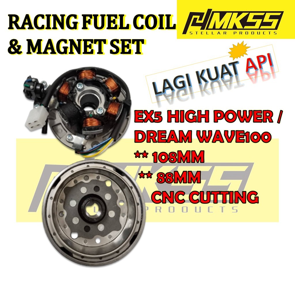 MKSS KECIK GBOJ FAME EX5 Hi POWER DREAM W100 R RACING FUEL COIL ...