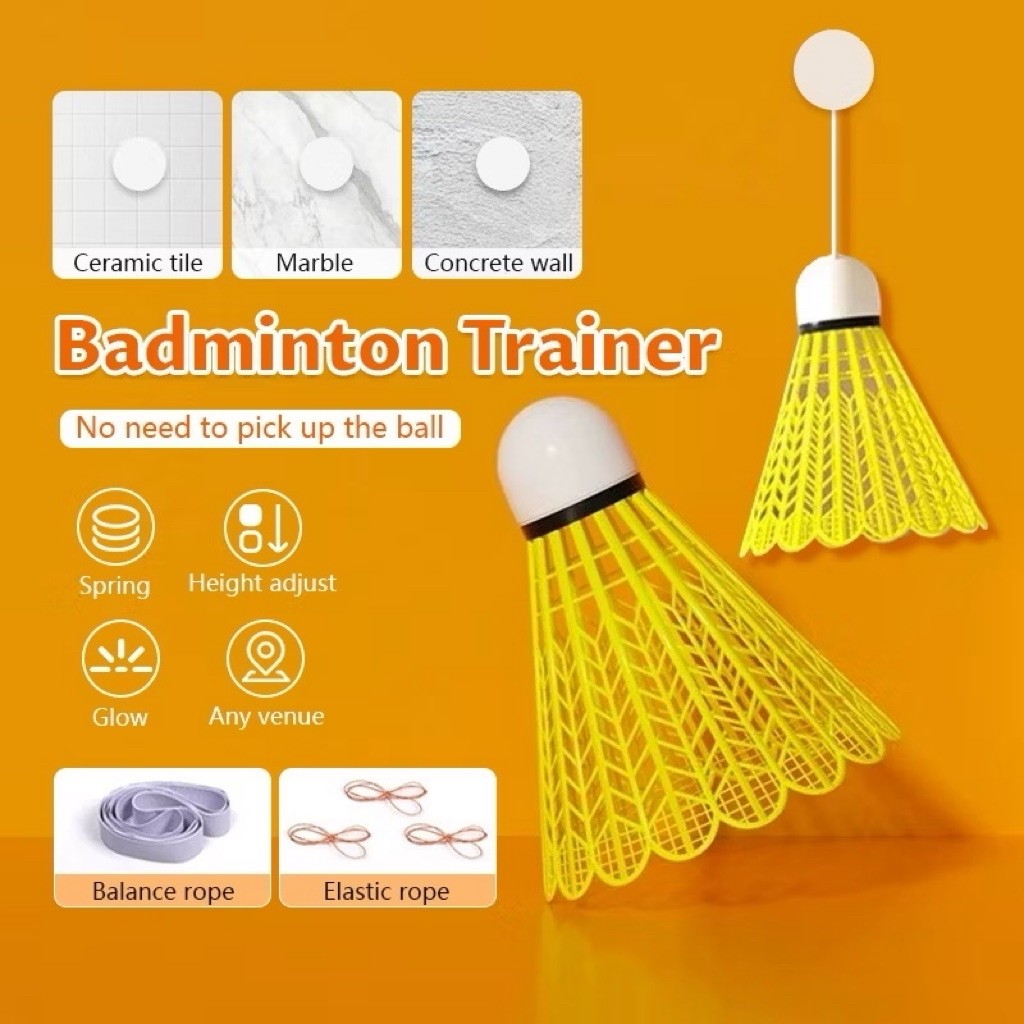 3 Sets Badminton Trainer Indoor Single Person Practice High Elastic ...