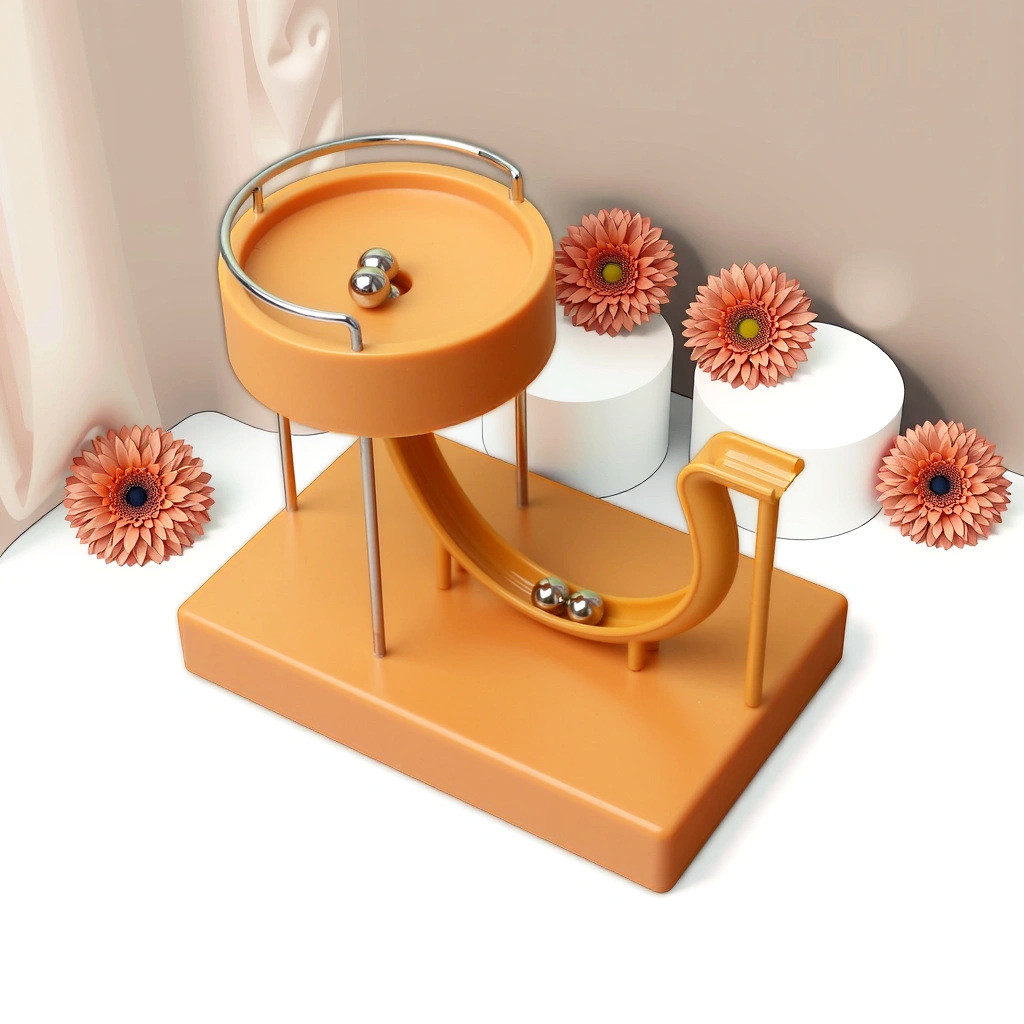 [Warrior2] Wooden Steel Ball Kinetic Art Perpetual Motion Machine Desk ...