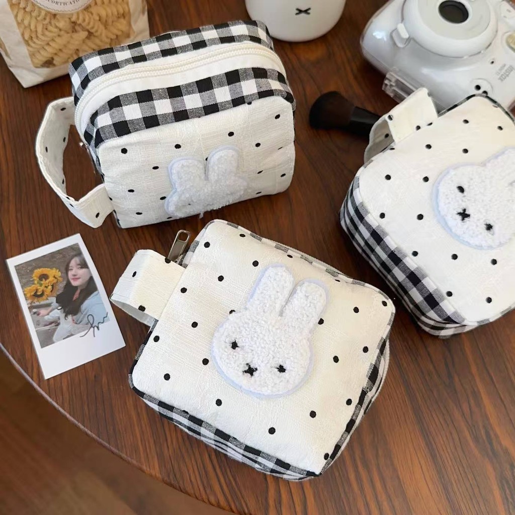 Miffy Polaroid Camera Bag - Korean Style Polka Dot Pouch (Compact ...