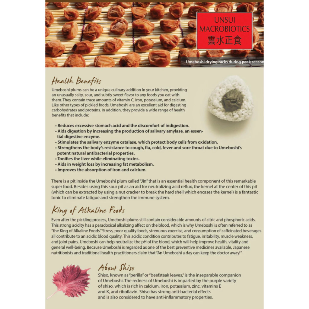 Unsui Macrobiotics Umeboshi San Plum Balls 16g | Shopee Malaysia