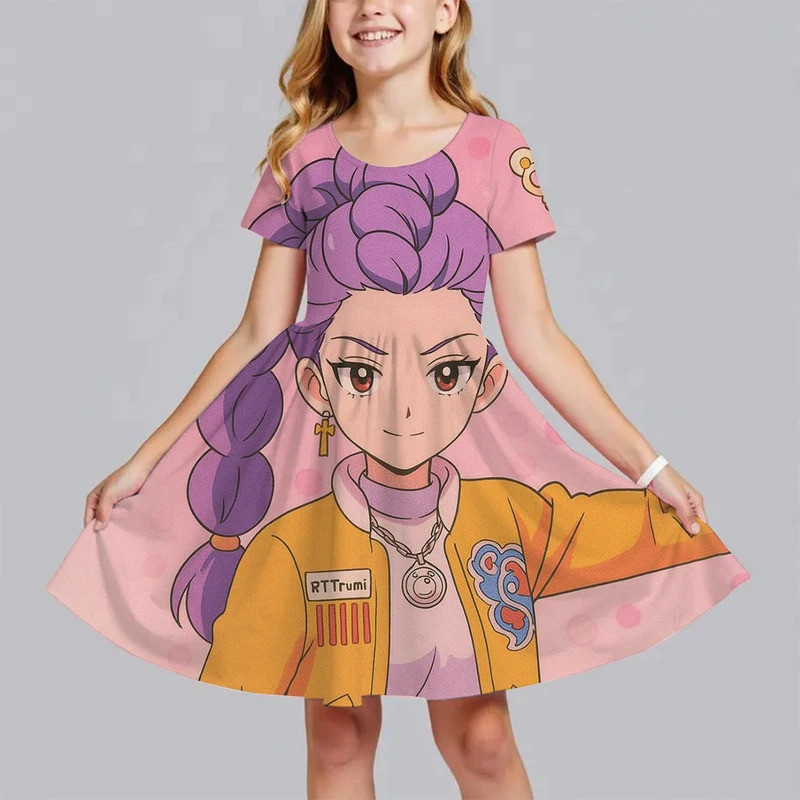 Kids Huntrix Kpop Demon Hunters Dress Girls Summer Clothing Huntrix ...