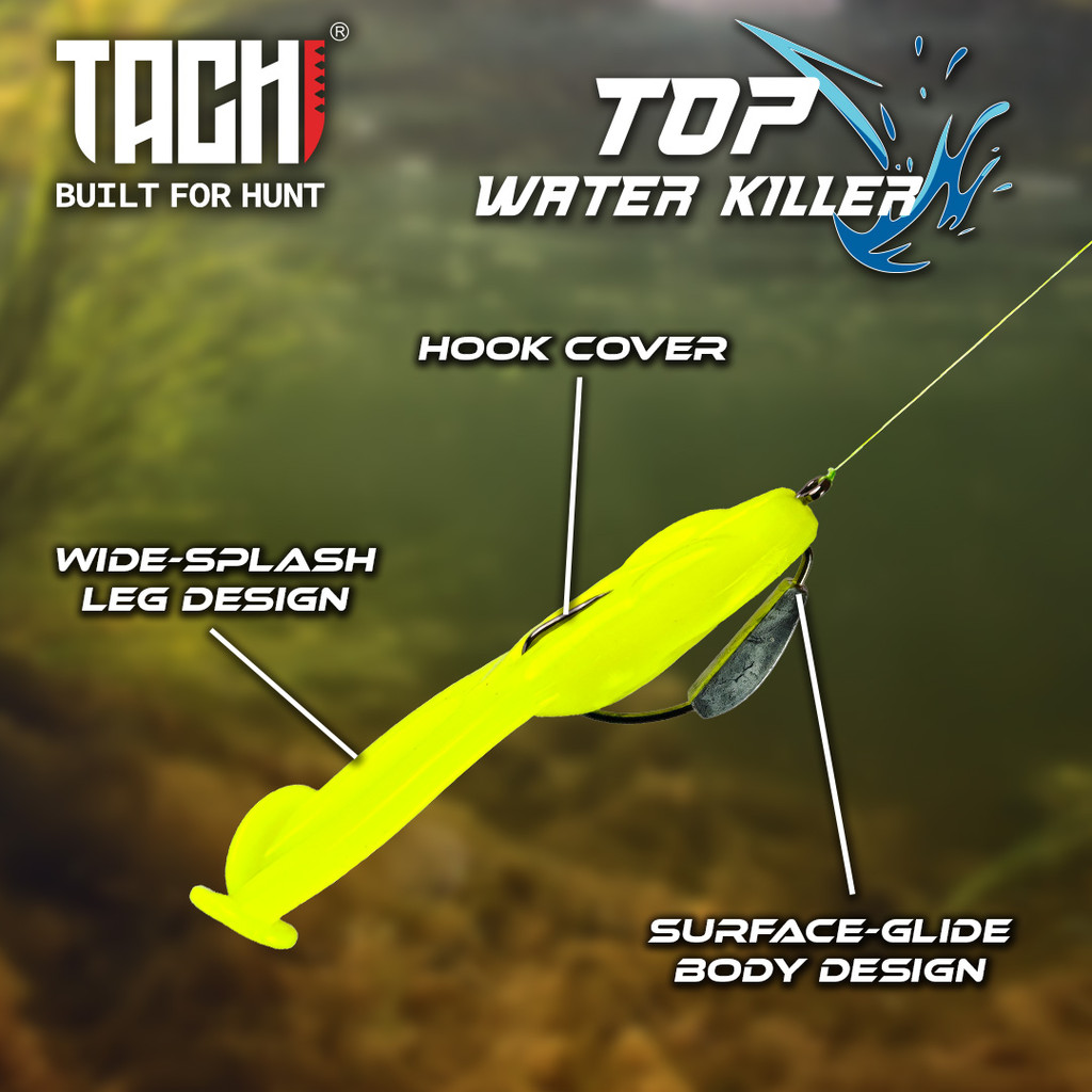 TACHI Kicker Frog 6.5cm 7.5cm 9cm TPE Soft Frog Topwater Floating ...