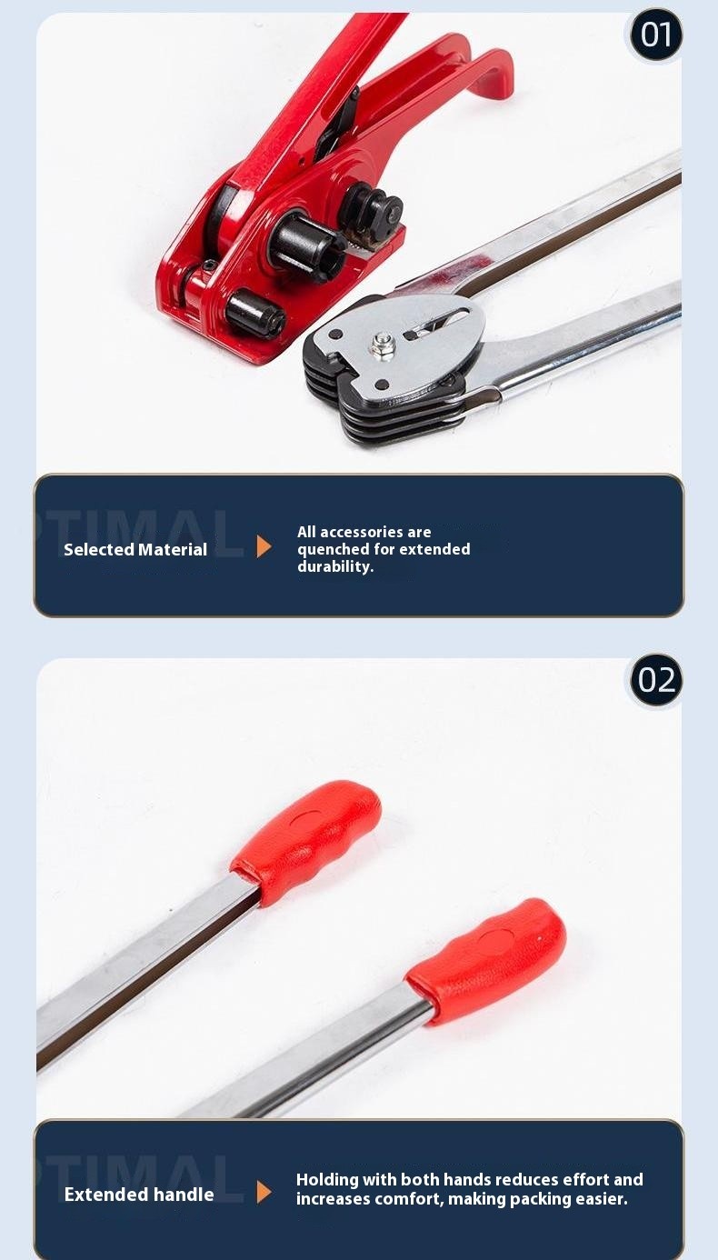 Manual Strapping Tool Set Heavy Duty Tensioner Sealer Cutter Alat ...