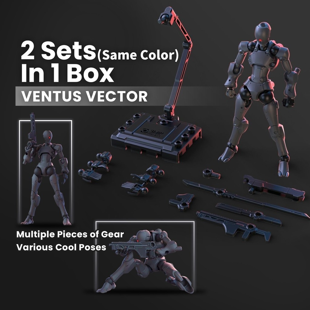Sheik Mainland 1/144 3MIN-A Series Assault Alien 2-Pack Set Sci-fi Army ...