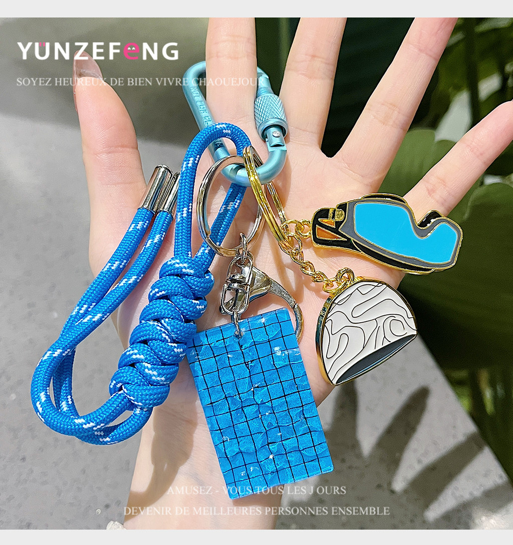 [Metal Swimming Pool Set] Swimming Goggles Keychain Influencer Acrylic ...