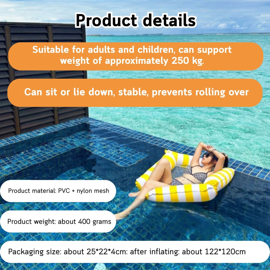 Swimming Pools Seats Bed Beach Swimming Pool Float Floating Hammock ...