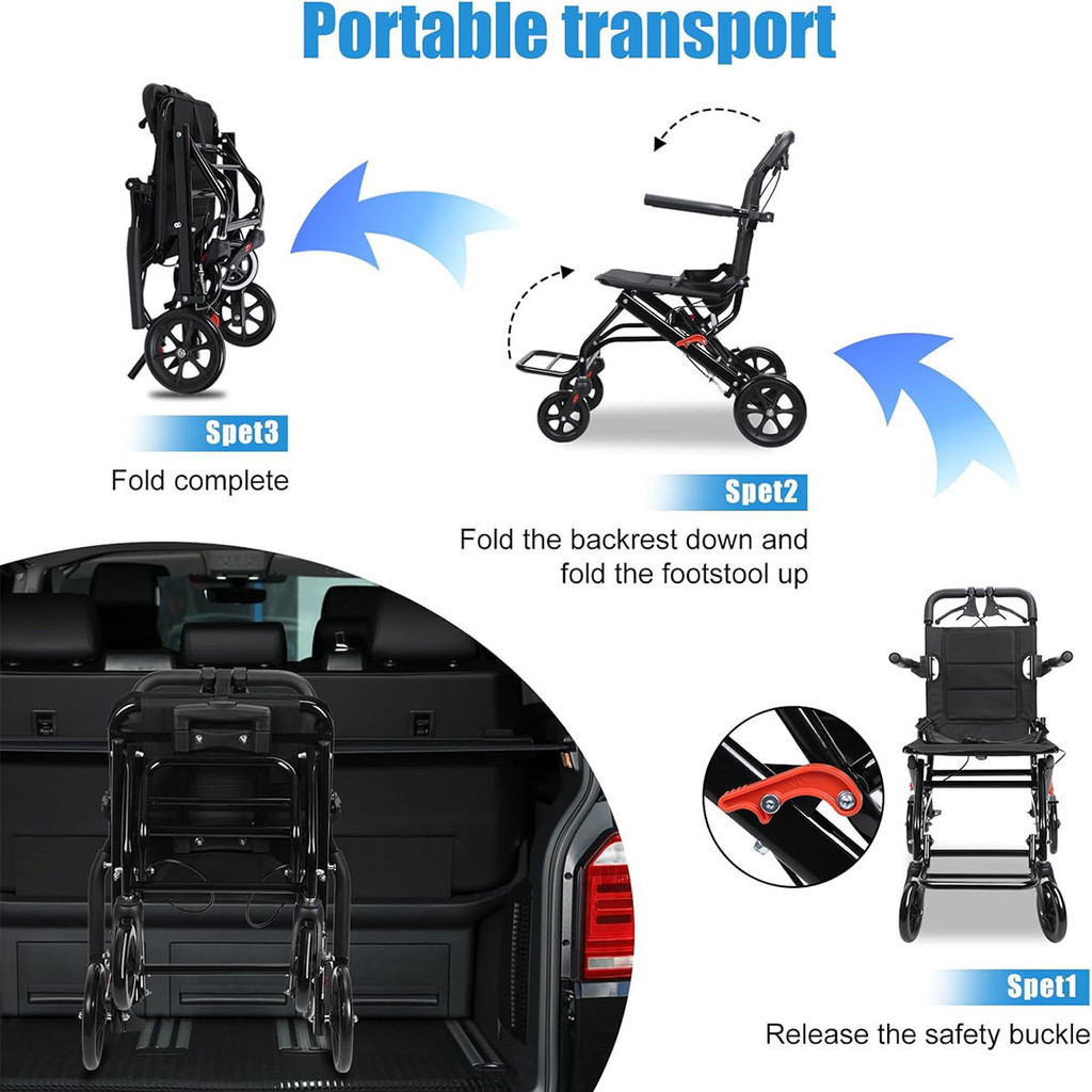 Travel High quality folding wheelchair lightweight folding wheelchair ...