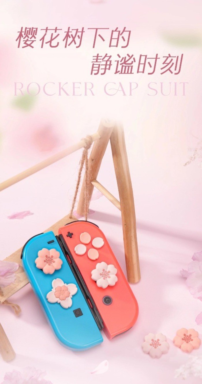 Geekshare Rocker Caps Cute Design for Nintendo Switch2 Sakura Thumb ...