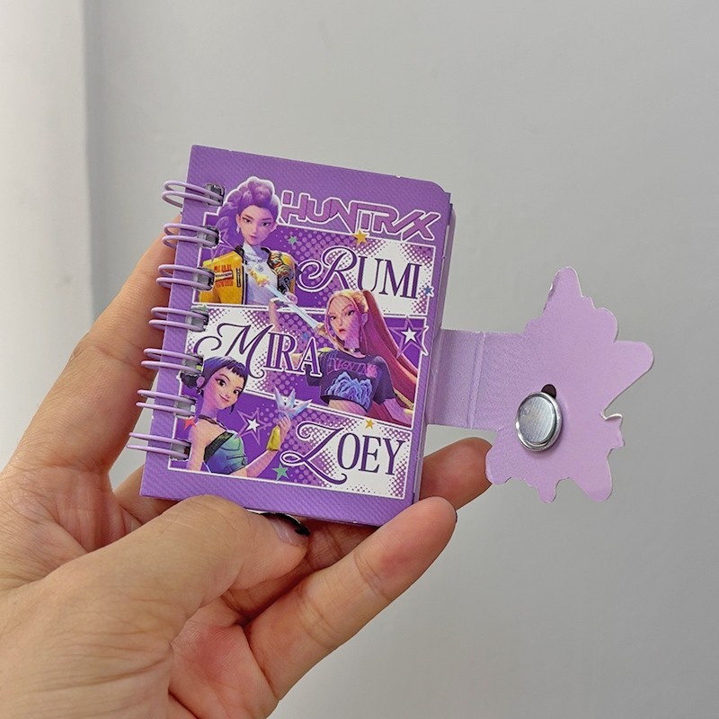Portable Huntirx Mini Notebook Kpop Demon Hunters Keyring Cute Spiral ...