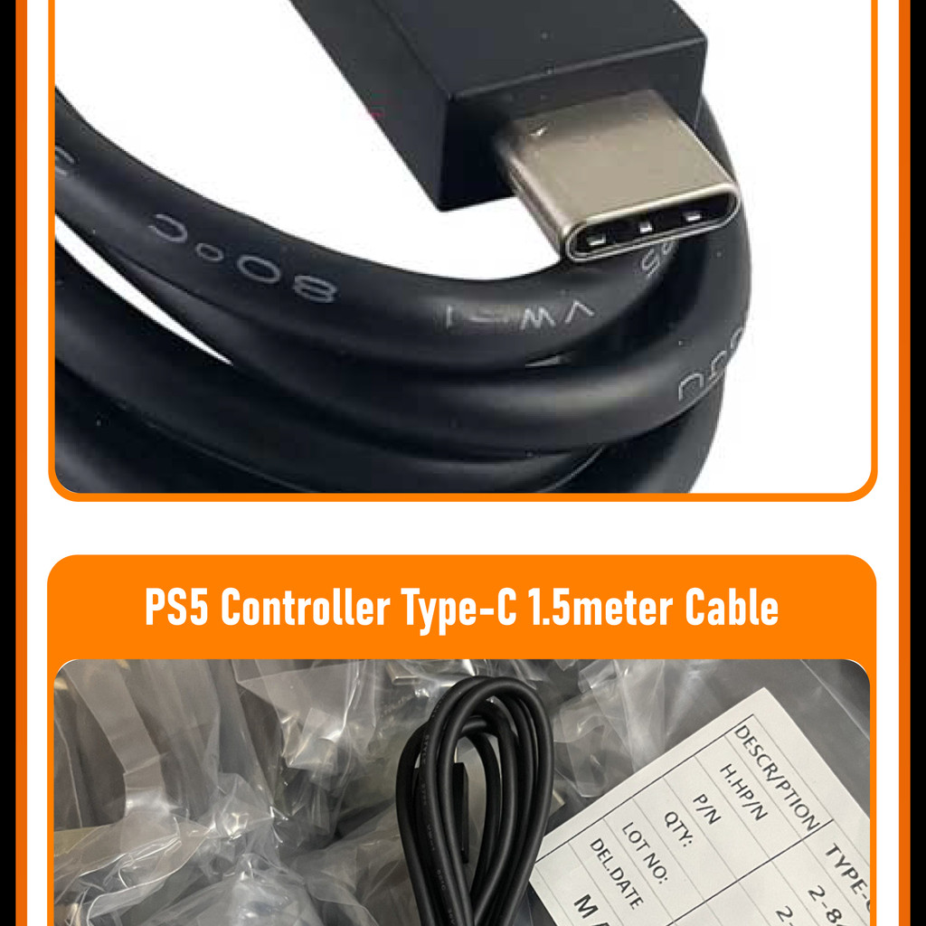 PS5 DualSense Controller Type-C USB Data Cable PS5 Charging Cable 1 ...