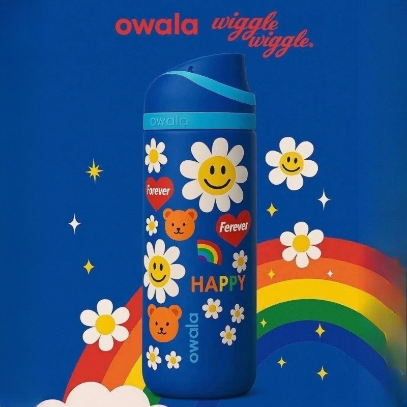 Owala FreeSip Tumbler Little Daisy & Rainbow Bear wiggle - 24oz 32oz ...