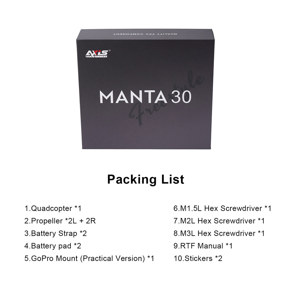 Axisflying 6S Manta30 3inch FPV Drone with GPS O4 Lite Camera VTX Argus ...