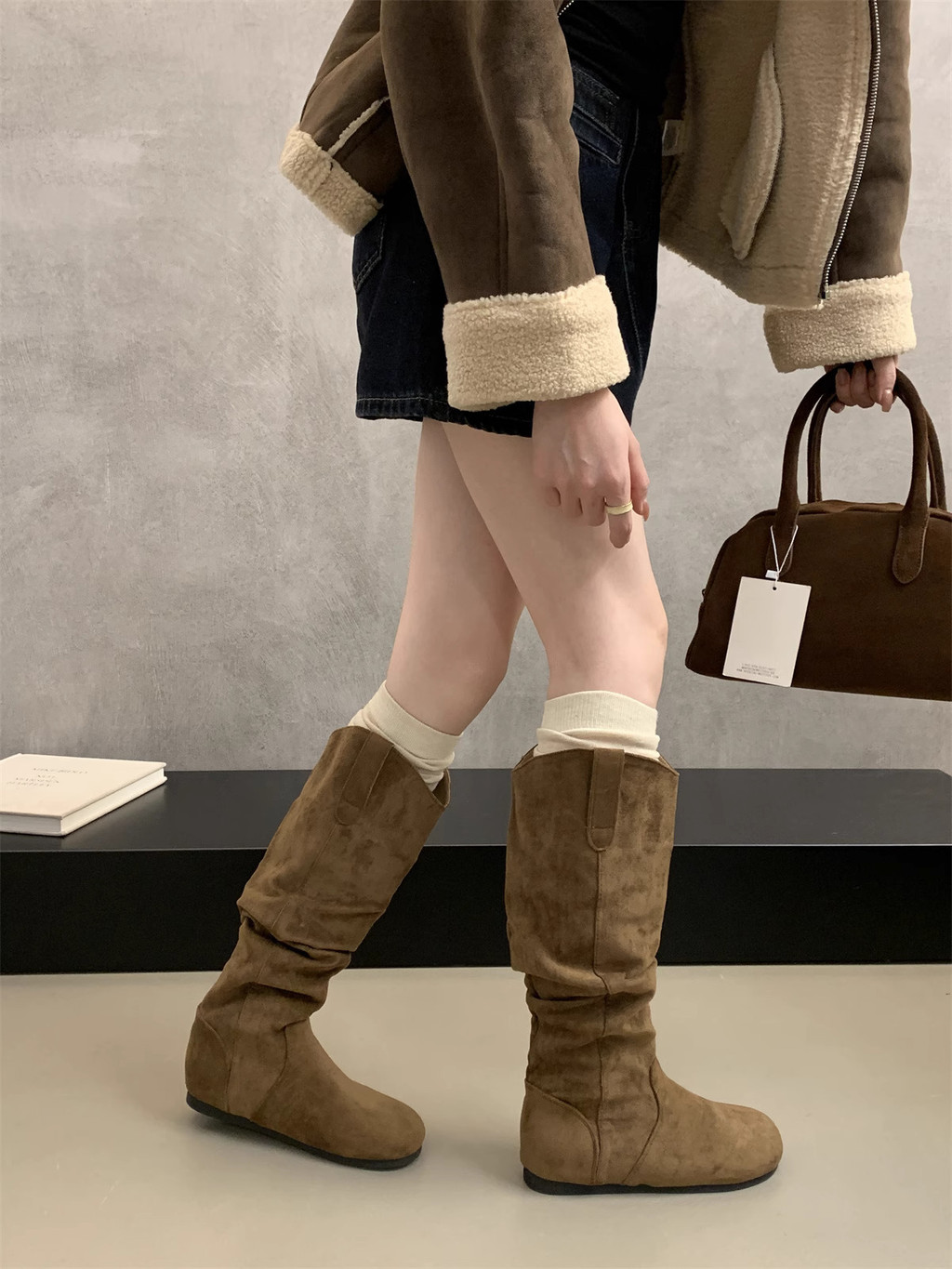 Pile Boots - Retro Style | Women's Autumn Winter Flat Boots | Quick ...