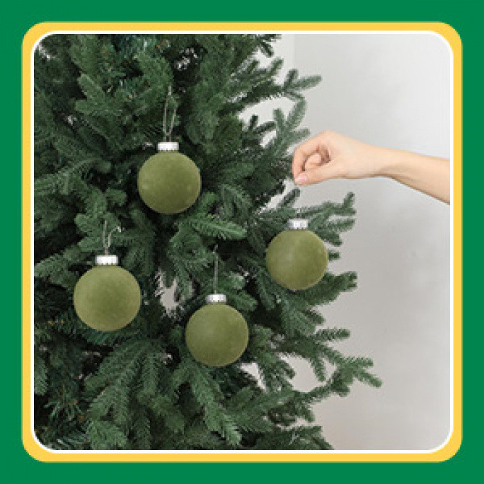 Ready Stock Fast Shipping 8cm 15pcs Velvet Christmas Ball Box Flocking ...