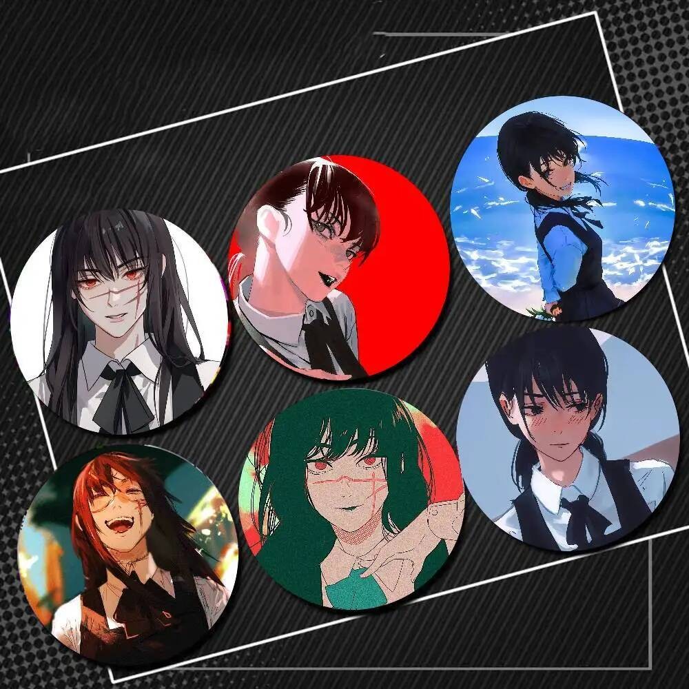 Asa Mitaka Anime C-Serra Homem Emblems Anime Round Laser Emblem Cartoon ...