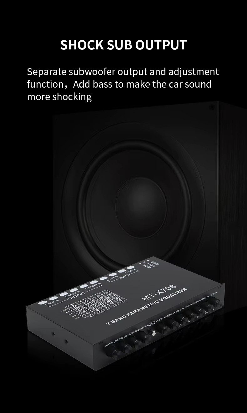 Car equalizer 7-band equalizer car audio equalizer tuning, crossover ...