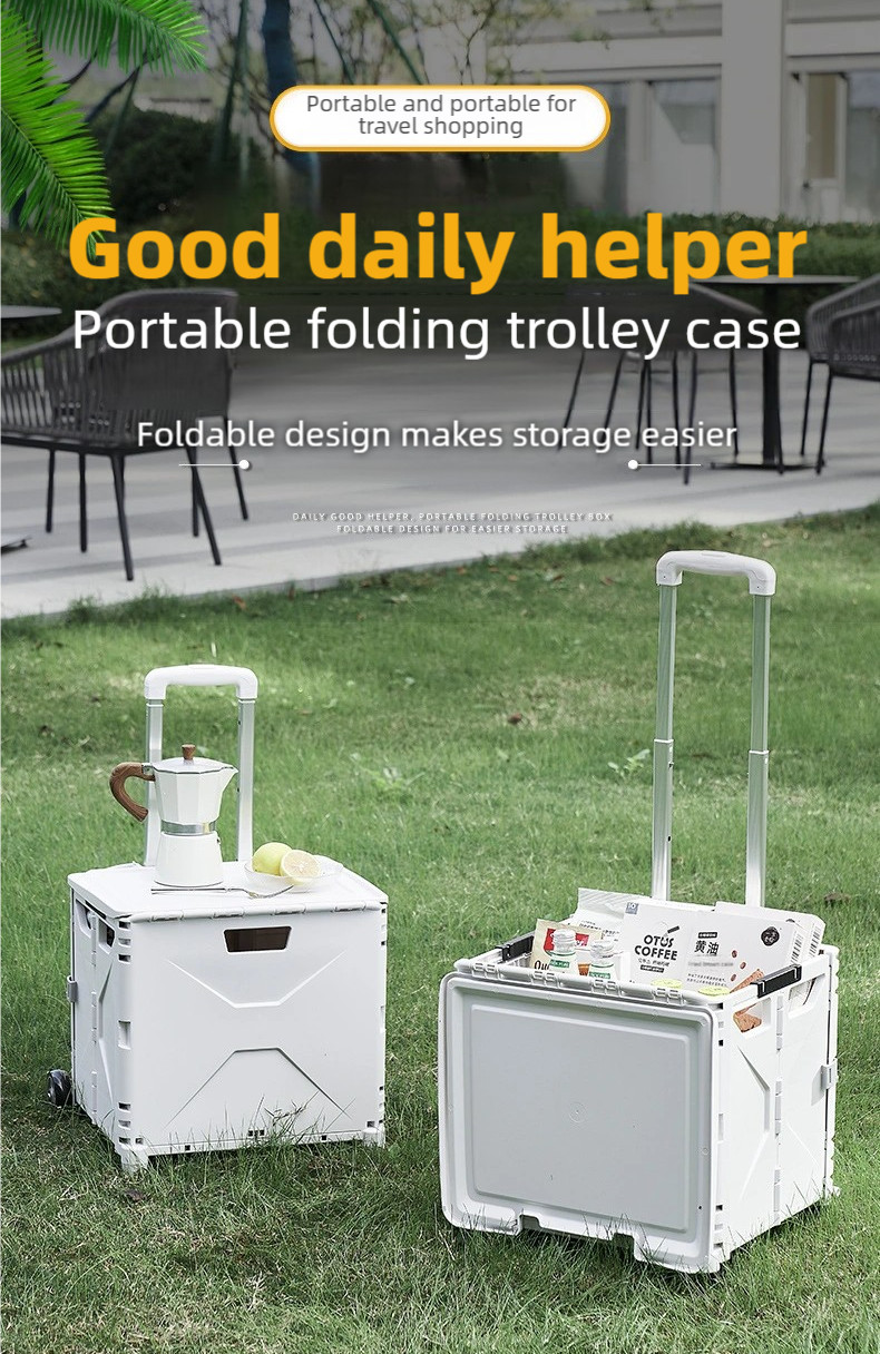 Foldable Shopping Trolley | Kotak Troli Lipat - 4-Wheel, Outdoor ...
