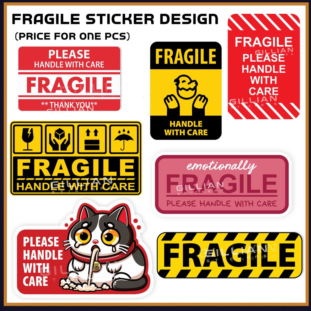 Fragile Sticker Emotionally Fragile & Handle With Care Luggage Decals ...