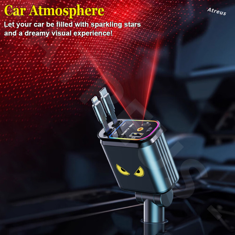 ORA Good Cat 07 Car Charger USB Fast Charge Type-C/IOS Adapter Starry ...