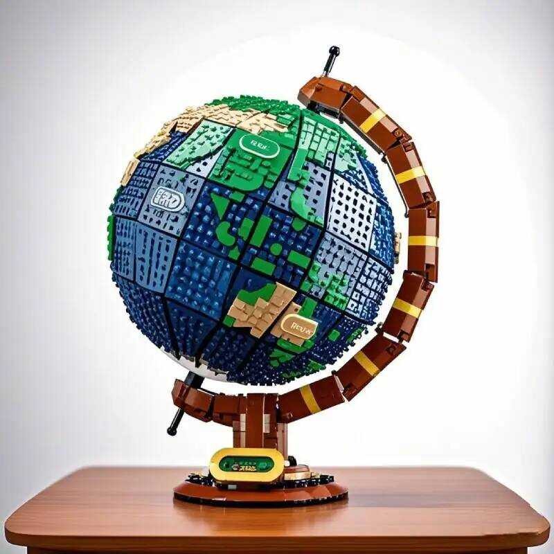 NEW 2585PCS The Terrestrial Globe Building Blocks Bricks Model Birthday ...