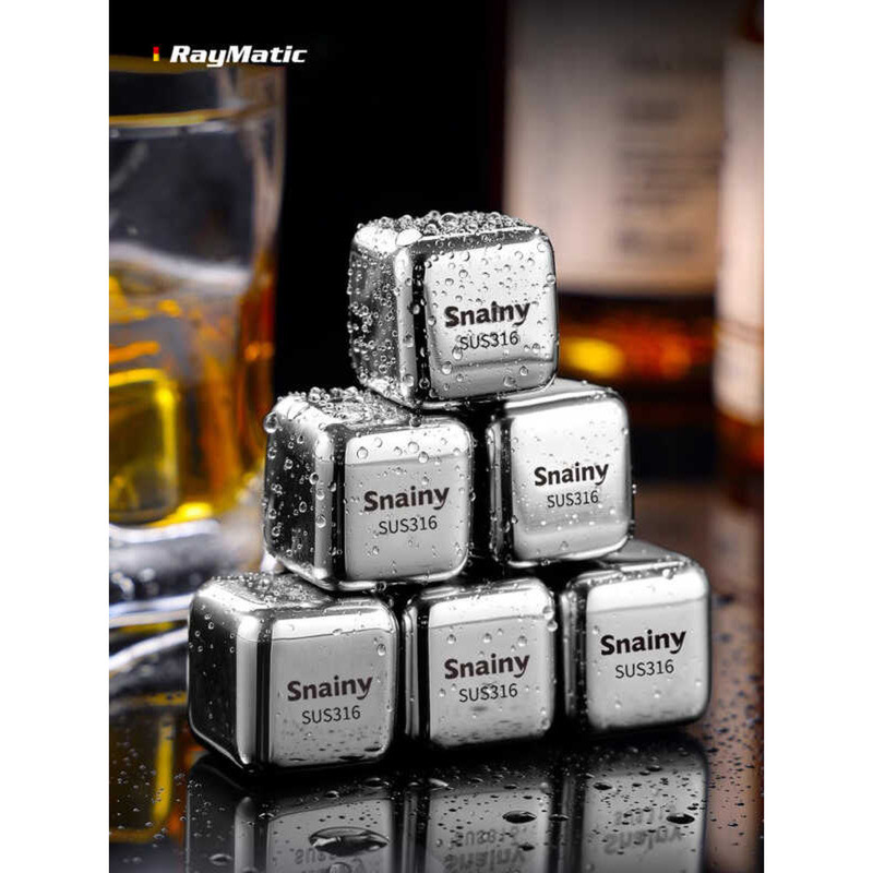 Food Grade 316 Stainless Steel Ice Cubes Whiskey Ice Ball Iron Ice ...