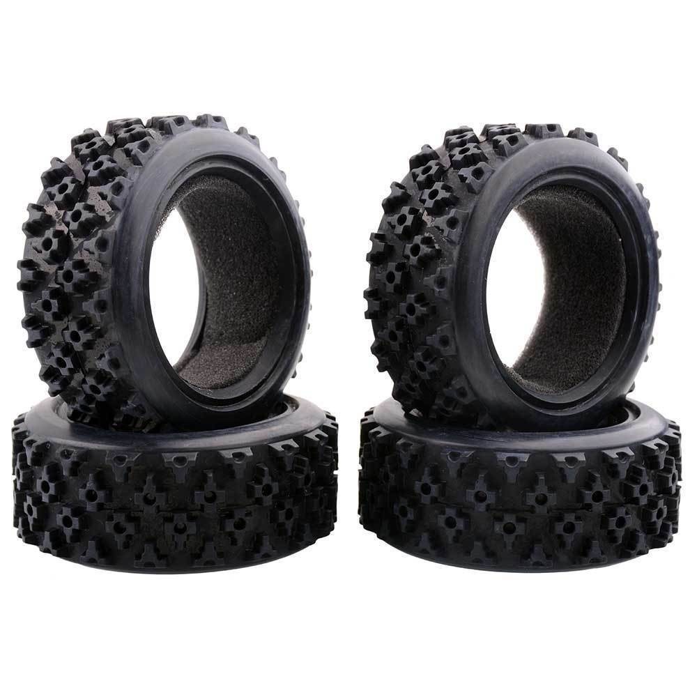 RC 905-6096 Plastic Rim & Rally Tires 70mm For 1/10 Flat Run to Rally ...