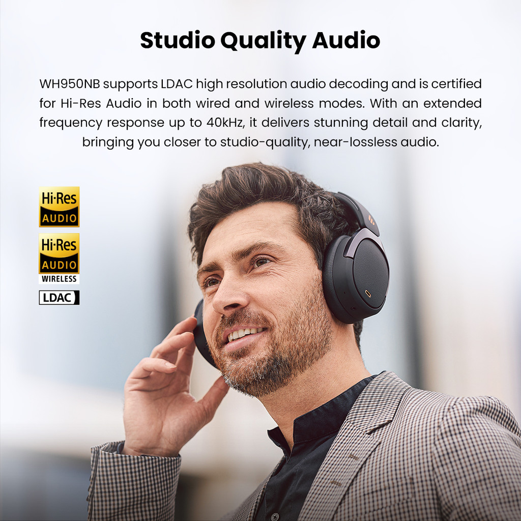 Edifier WH950NB [New Version] Hi-Res Audio Wireless Active Noise Cancellation Headphones ...