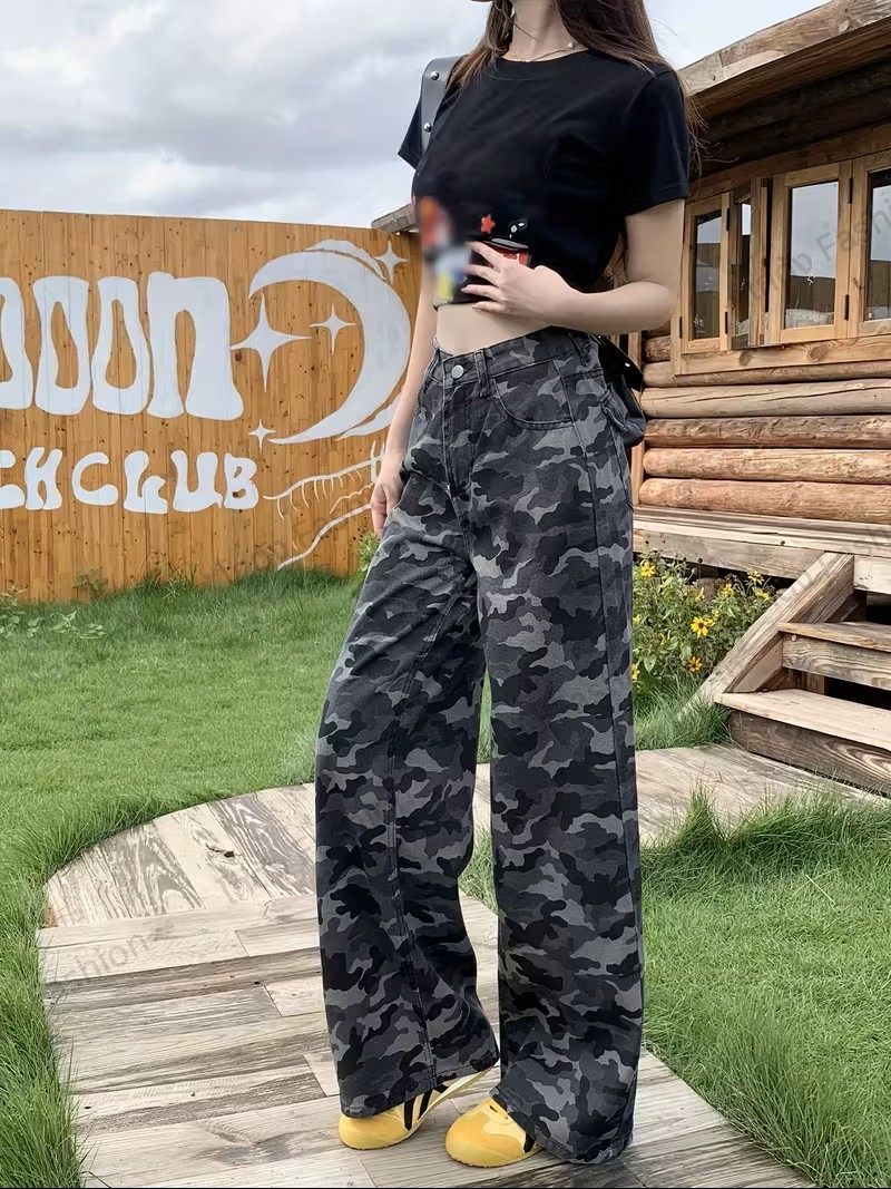 Military Pattern Jeans Street Style Super Cool Unique Fabric + Size As ...