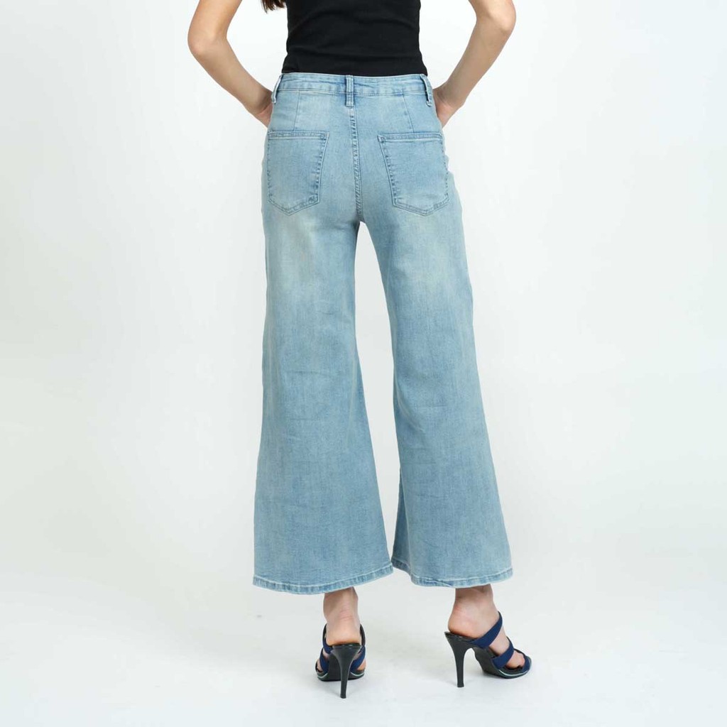 (Pants Only) Nicole High Rise Wide Leg Stretchable Denim (R708B ...