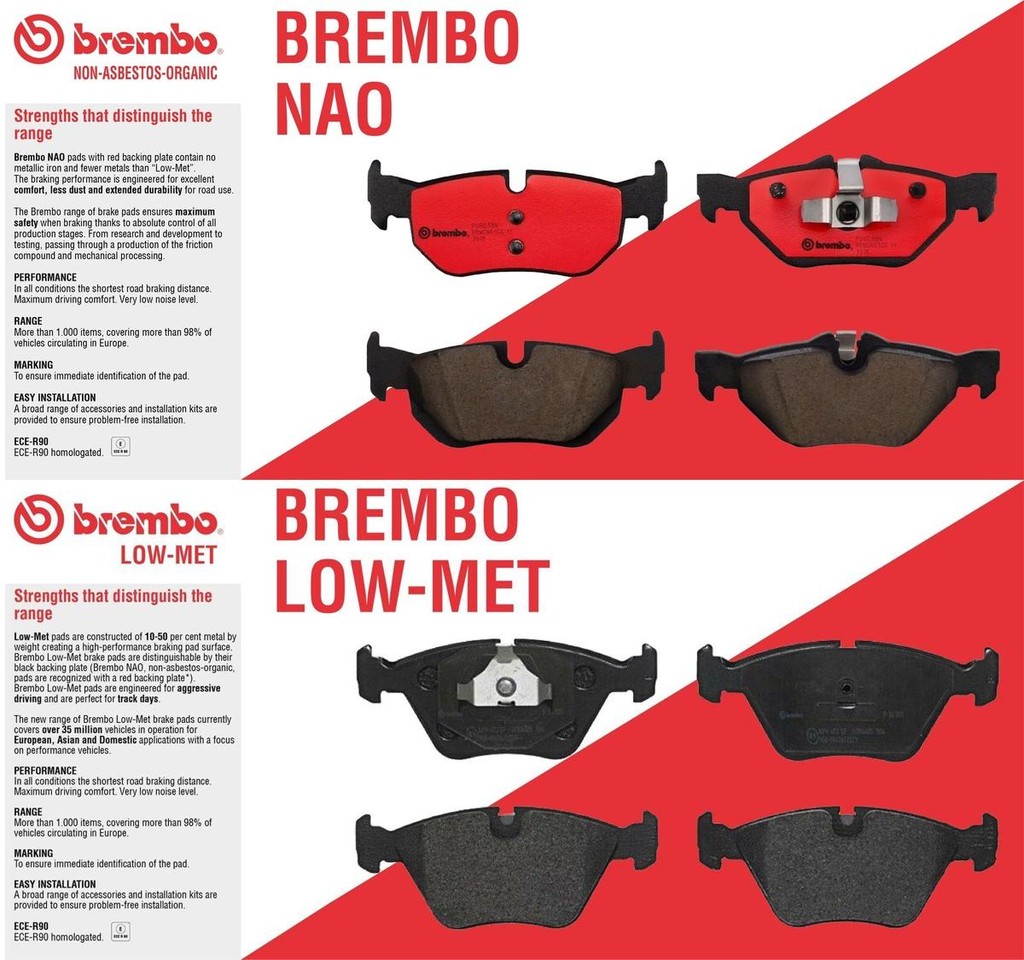 HONDA CIVIC FK8 / FL5 TYPE-R TYPE R CIVIC BREMBO BRAKE PAD FRONT DISC ...