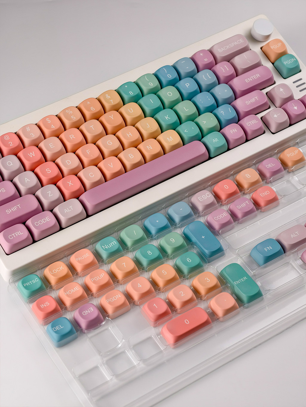 Macaron Keycap 120 Keys MOA Profile PBT Concise Dye Sublimation Wooting ...