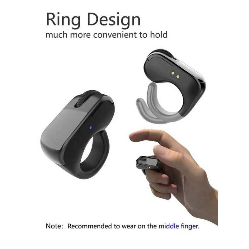 Portable Wireless Bluetooth Finger Ring Dual-mode Mause Remote Control ...