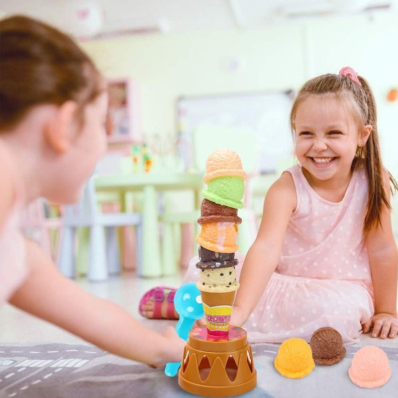 Ice Cream Toys for Kids Pretend Play Ice Cream Set Toy Ice Cream Stack ...
