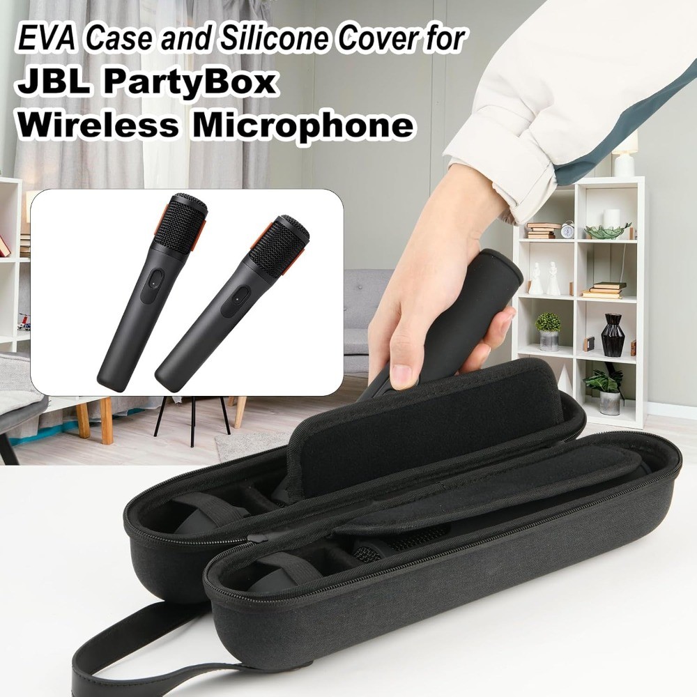 Protable Mic Travel Bag Storage Box for JBL PartyBox Wireless Mic, Hard ...