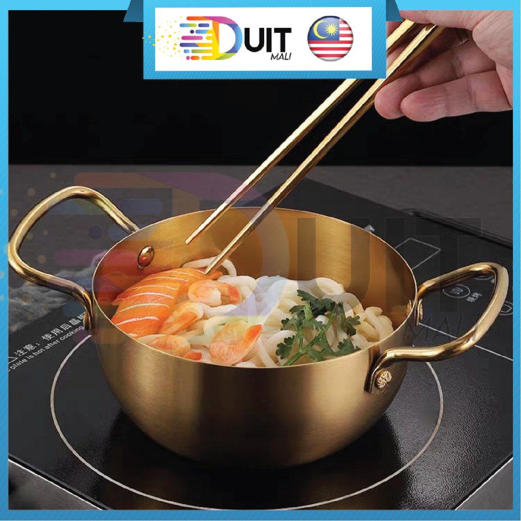 DM Periuk Masak Maggi Mee Sup Korean Ramen Gold Cooking Pot Noodles ...