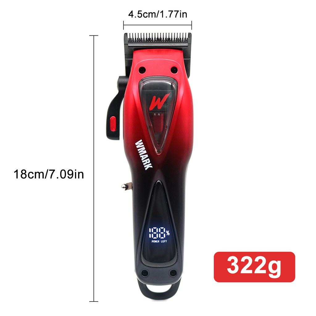 WMARK NGIF1 Men's Hair Clipper DLC Blade 10000RPM Magnetic Vector Motor ...