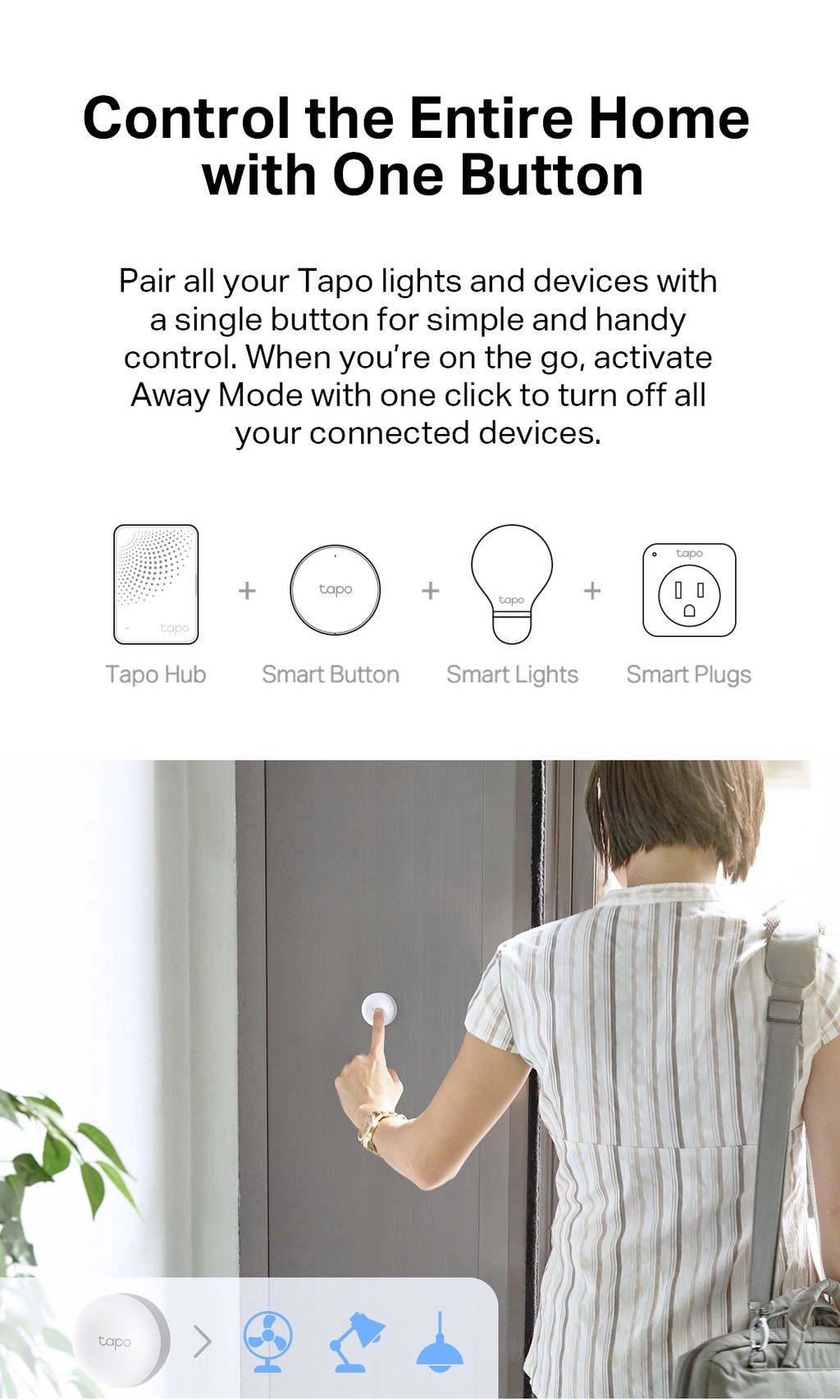 TP-Link Tapo S200B Smart Button | Single / Double / Rotate Actions | 1-Year Battery | Hub ...