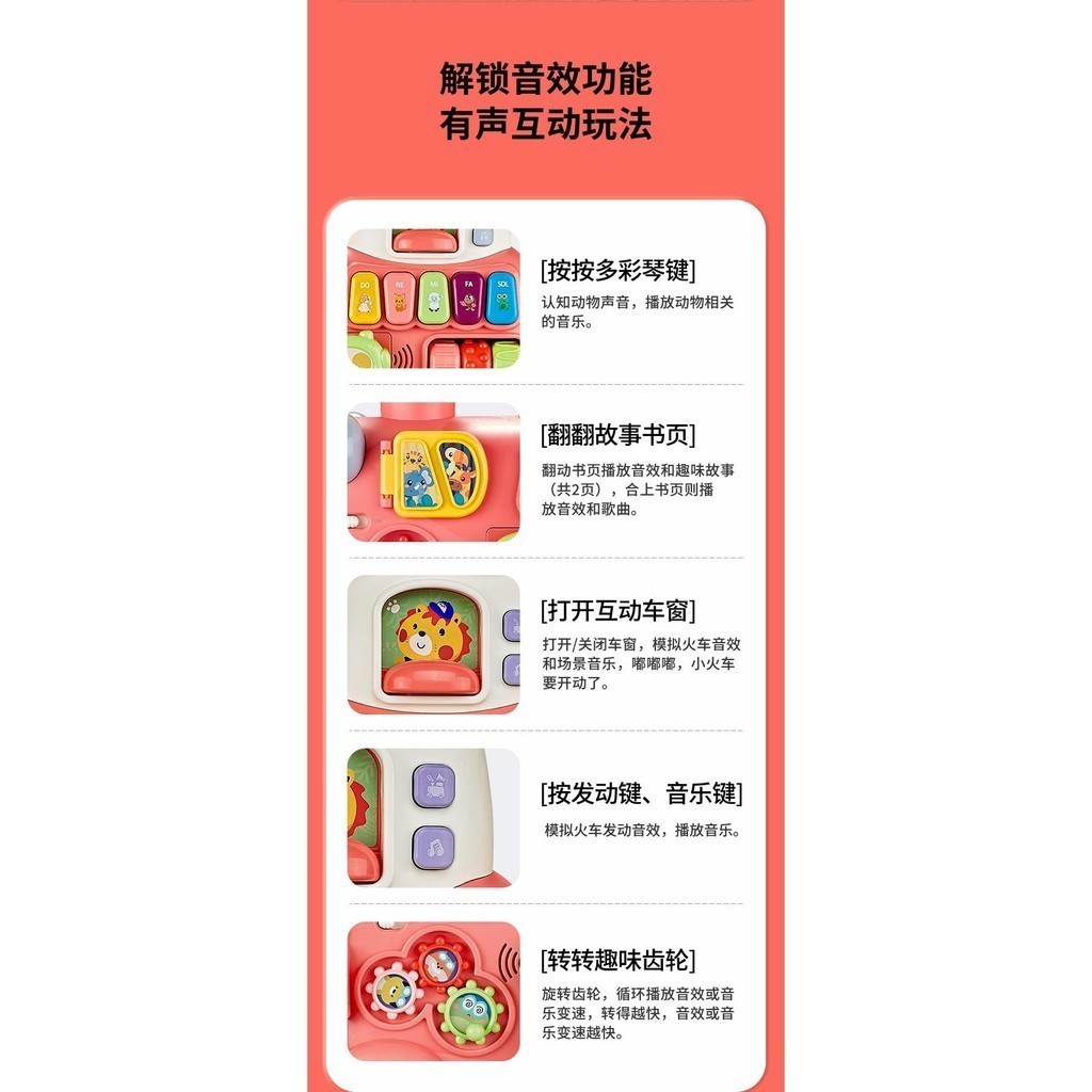 5-IN-1 Sit To Stand Learning Walker with Music Baby Walker Toddler ...