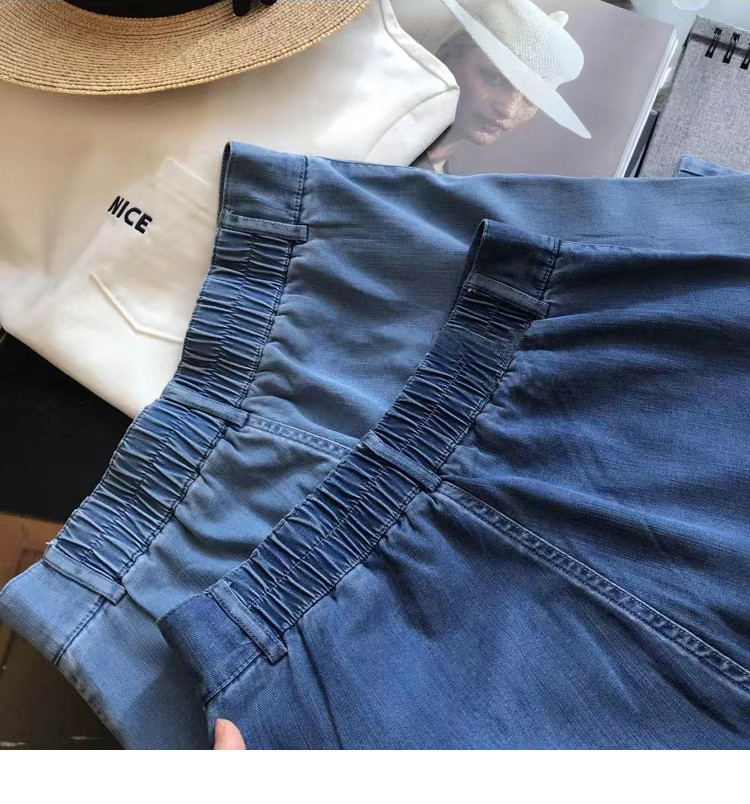 Pear Shaped Tencel Denim Shorts - Summer Loose Fit, High Waist ...