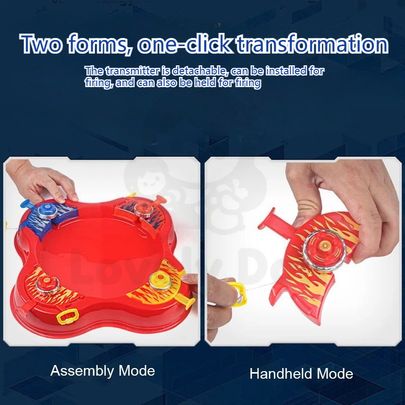 Battle Gyros Luminous Gyro Spinner Toy Hand-pulled Launcher Spinning ...