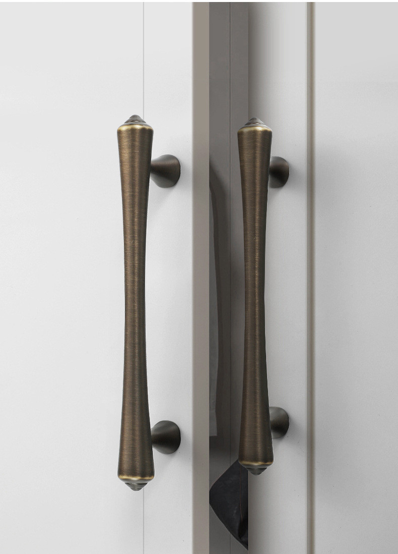New Chinese Wardrobe Door Handle Bronze Brass Cabinet Door Handle Light ...