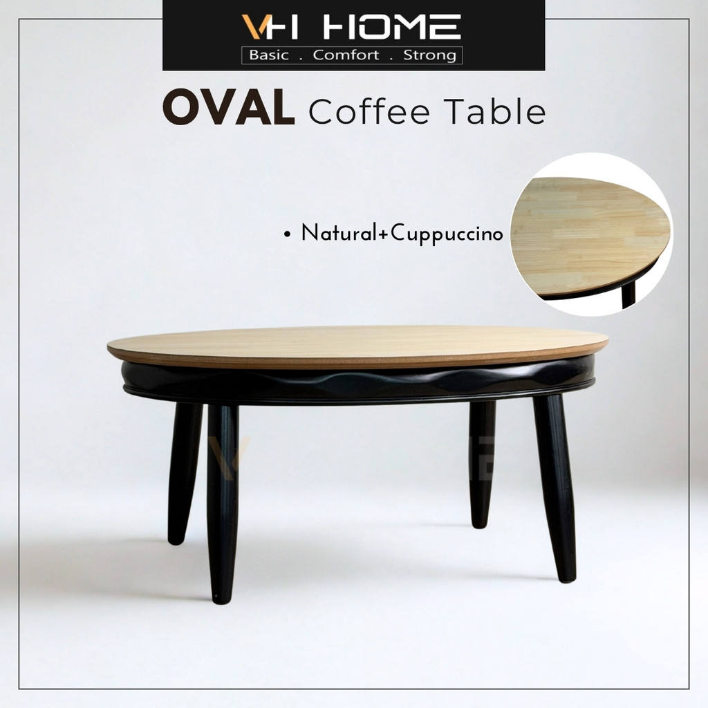 VH OVAL Coffee Table Meja Kopi Bujur Ruang Tamu Side Table Living Room ...