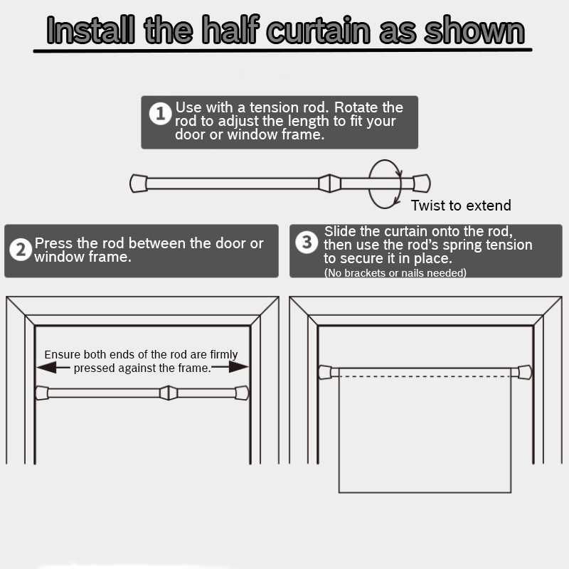 GDeal Mirror Flower Half Curtain Screen Rod Blackout Screen Living ...