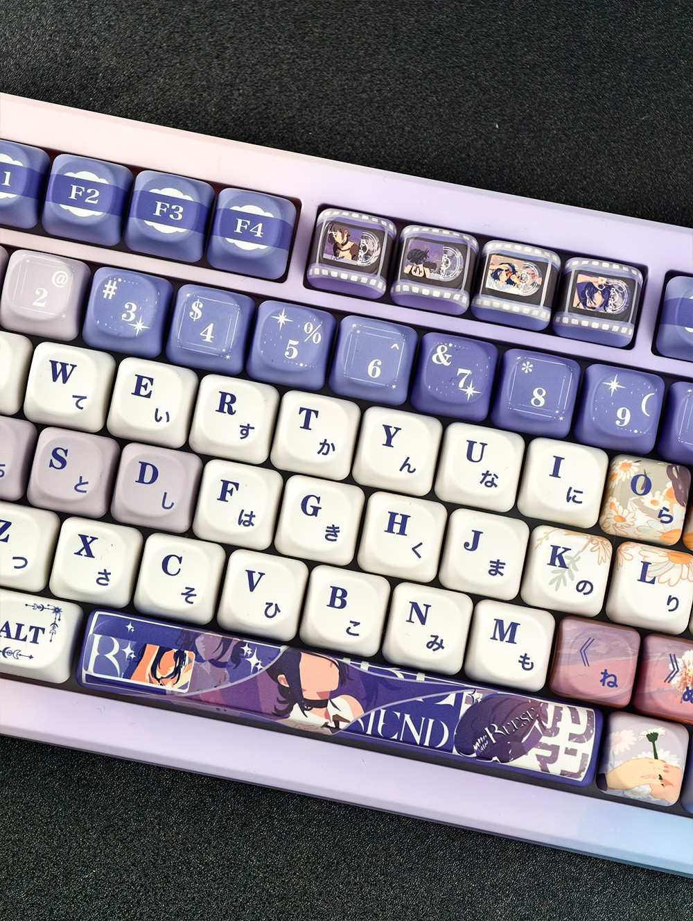 Reze Keycaps MOA/Cherry Profile 130 Keys PBT Dye Sublimation Aula F75 ...