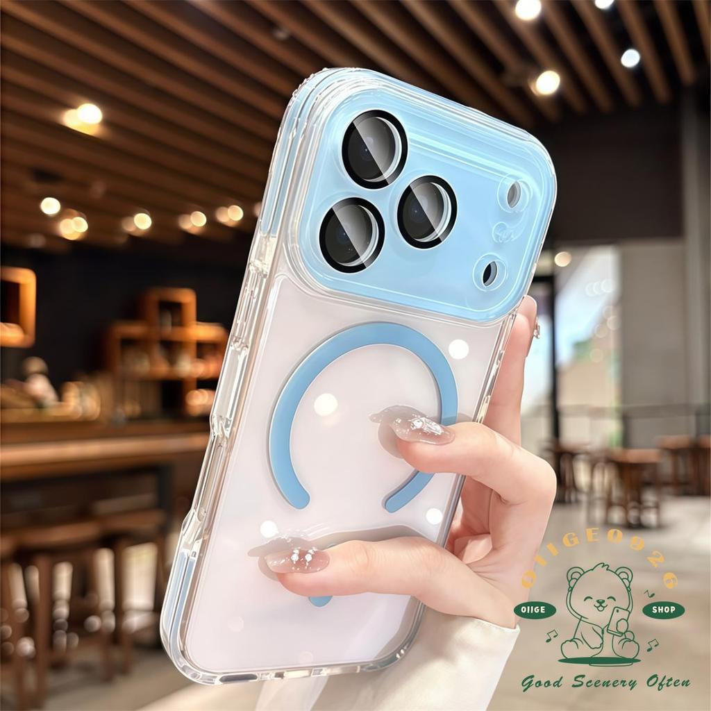 iPhone17 case 】orange Antifall ice crystal magnetic Phone case iphone17 ...