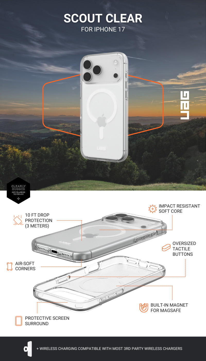 UAG Scout Clear MagSafe Case for iPhone 17 Series | Shopee Malaysia