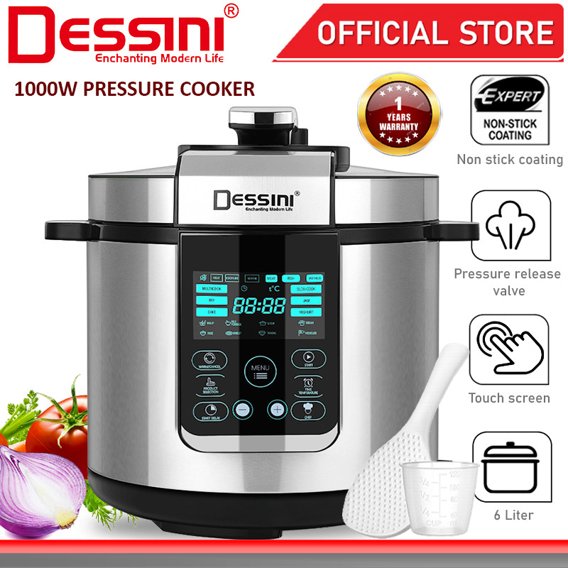 DESSINI ITALY 14 IN 1 Electric Digital Pressure Cooker Non-stick Inner ...